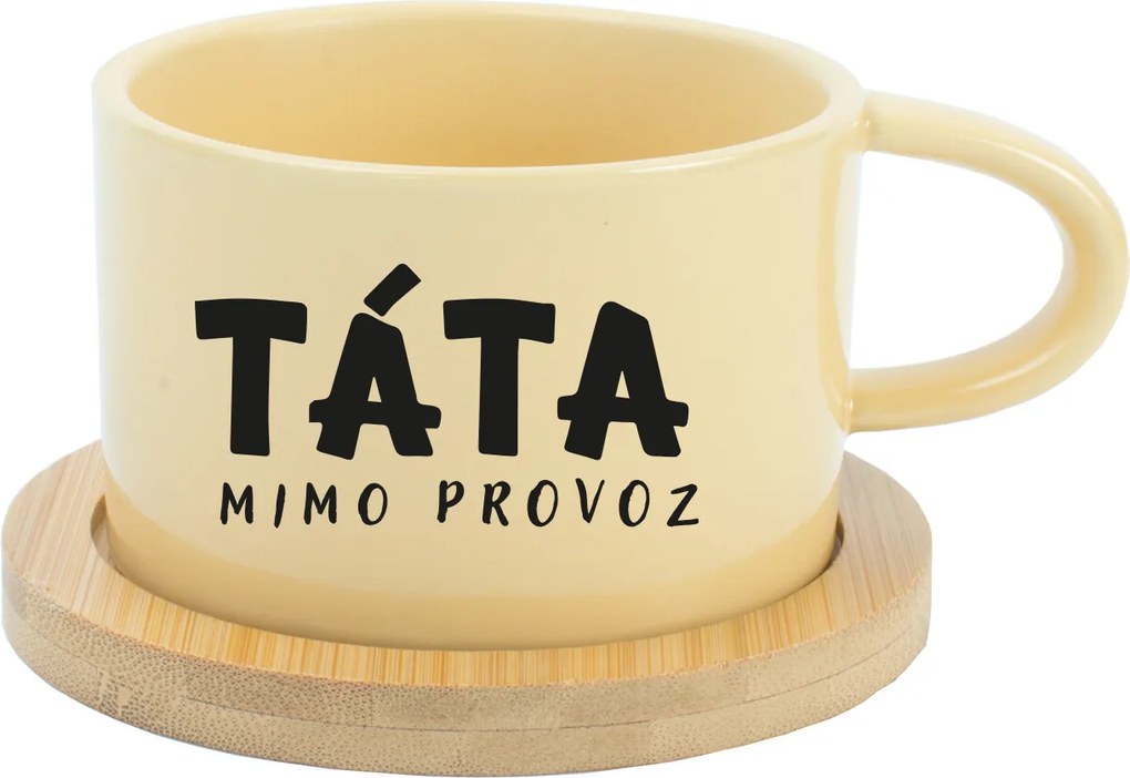 TÁTA MIMO PROVOZ - žlutý hrníček makronka 200 ml