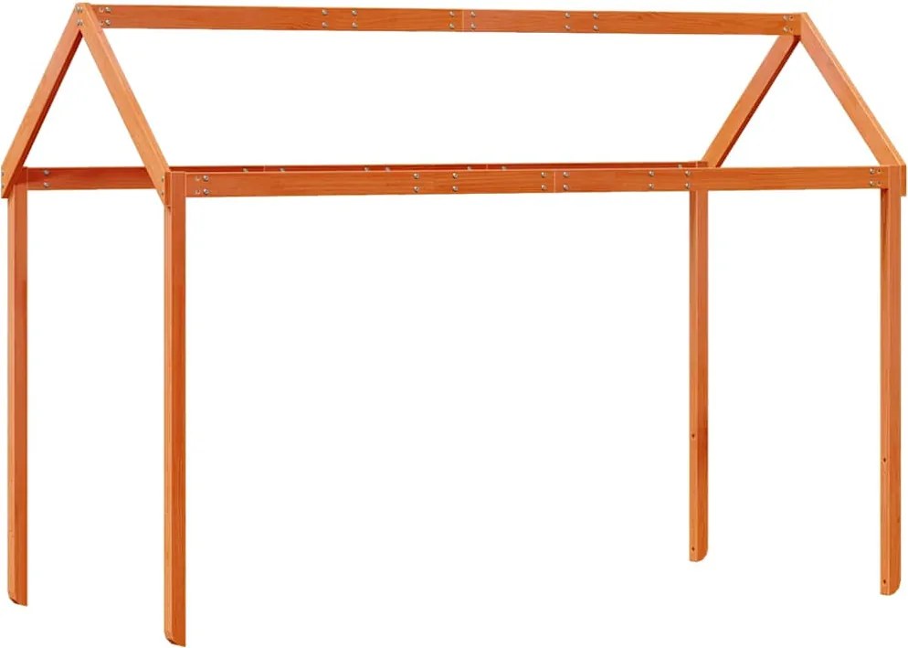 Patrová postel se střechou voskově hnědá 75 x 190 cm borovice 3282143
