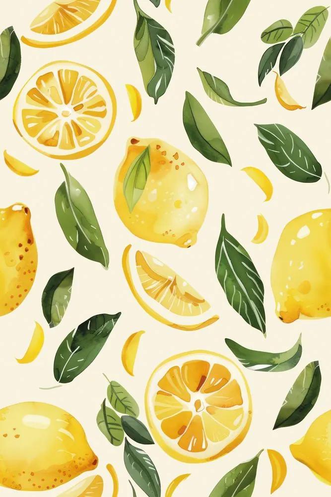 Samolepící tapeta svěží citrony