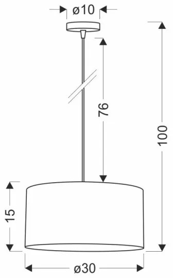 Lustr na lanku LEGNO 1xE27/40W/230V pr. 30 cm hnědá