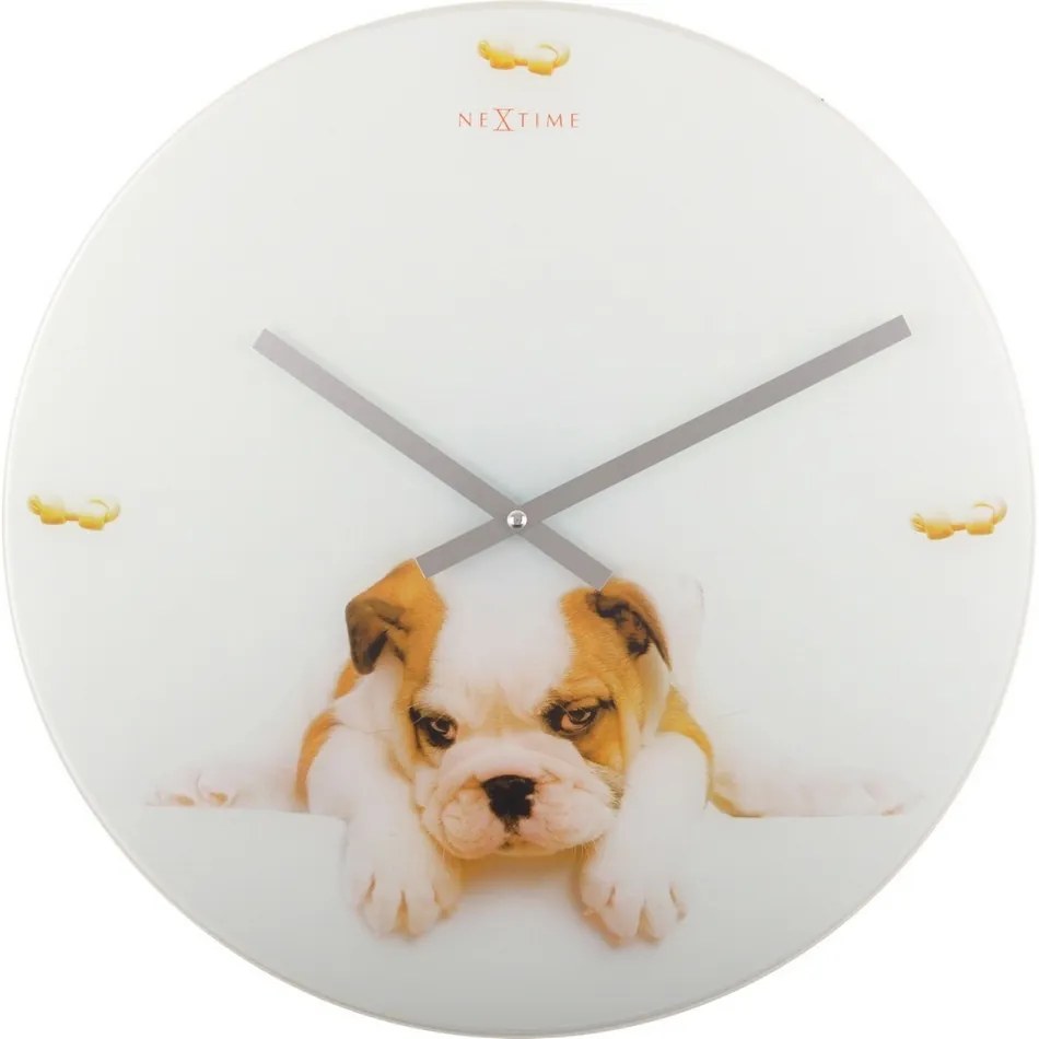 Nextime PUPPY nástěnné hodiny - PES, 43 cm