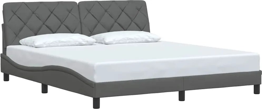 Rám postele bez matrace tmavě šedý 180 x 200 cm textil 3310616