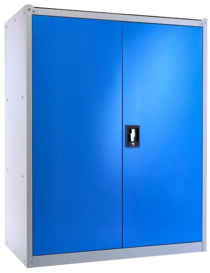Rauman Kovová skříň na nářadí 92 x 50 x 117 cm, cylindrický zámek - modrá