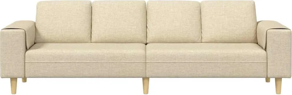 Pohovka do obývacího pokoje Krémová 250 x 77 x 76 cm Polyester 3335087