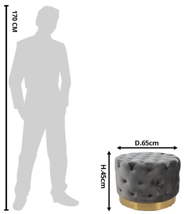 Osmanská Stoel Grey 65*45 cm – 65x45 cm