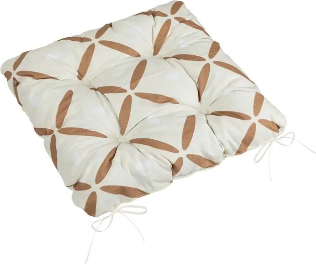 Bellatex Sedák Adéla prošívaný 40x40 cm Křížky Hnědá