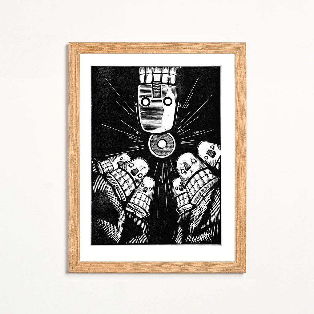Hugo Rayman | Zákrok Rám: Bílý, Velikost: 100 x 70 cm
