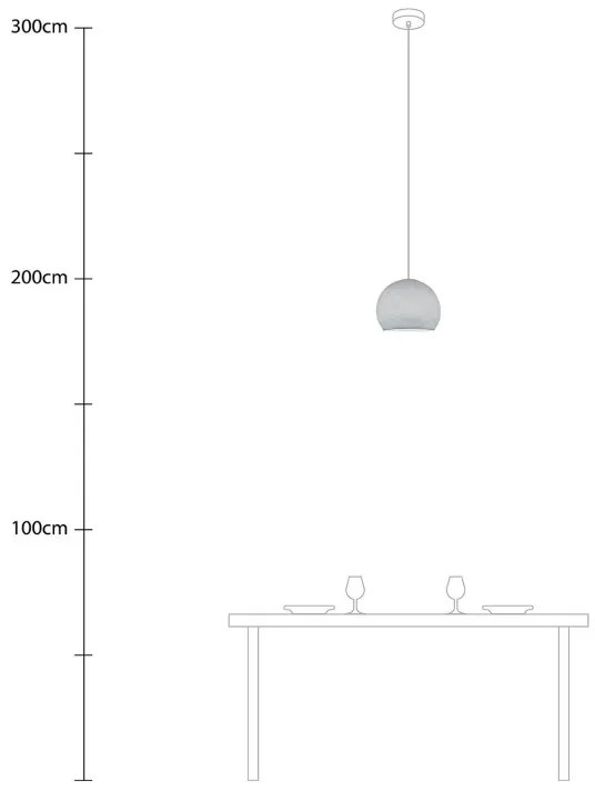 creative cables Stínidlo tvaru kupole z polyesterového vlákna - 100% vyrobené ručně Barva komponentu: Hořčicová, Velikost ⌀: L - 42cm