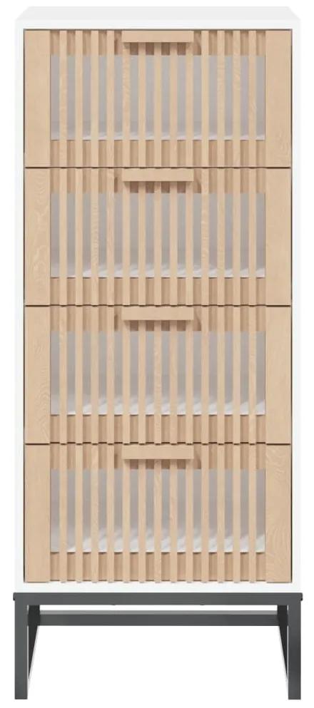 Komoda bílá 40 x 30 x 95 cm kompozitní dřevo,  352124