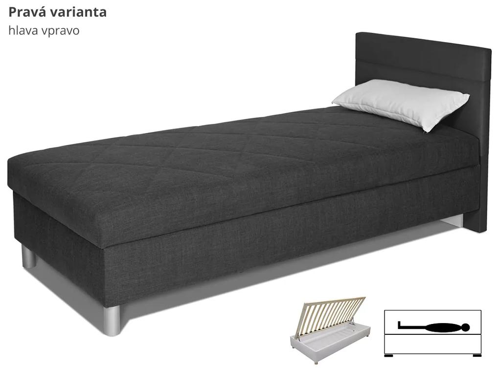 NEW DESIGN postele Válenda VARIO s hlavovým čelem a úložným prostorem, matrace a rošt v ceně, 80×200 cm Velikost postele: 80 × 200 cm, Strana: Levá