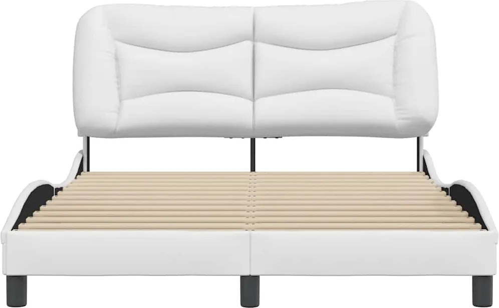 Rám postele bez matrace Hvar bílý 120x200 cm umělá kůže 3207989