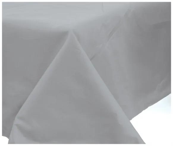 Amscan Ubrus stříbrný dva v jednom - papír + PVC 137cm x 274cm