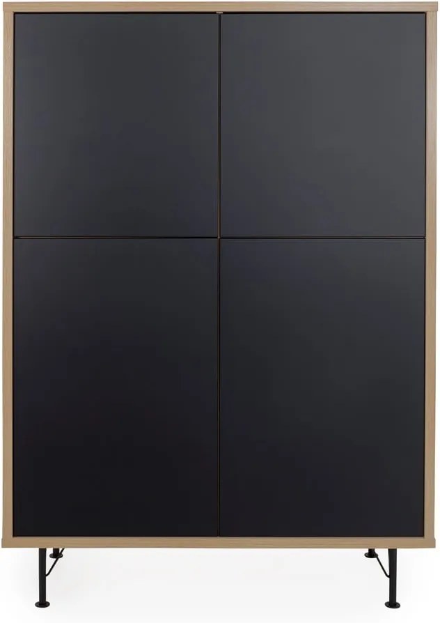 Černá skříň Tenzo Flow, 111 x 153 cm