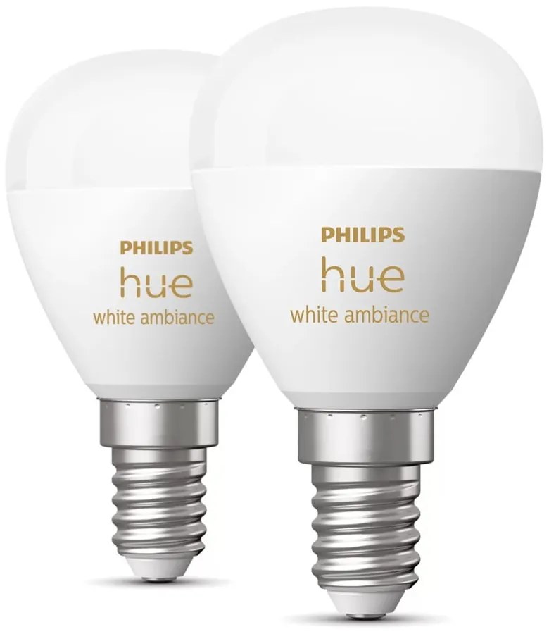 Smart žárovky v sadě 2 ks E14, 5 W White ambiance – Philips Hue