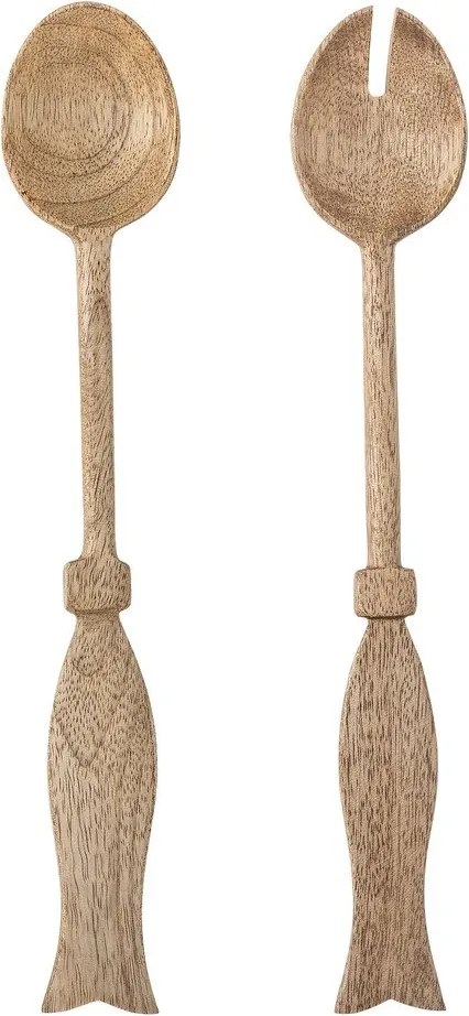 Dřevěný salátový příbor 2 ks Seva – Bloomingville