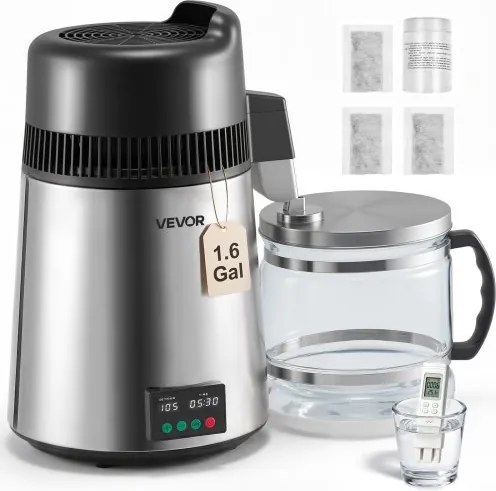 Destilátor vody, 6l 6,057 l VEVOR