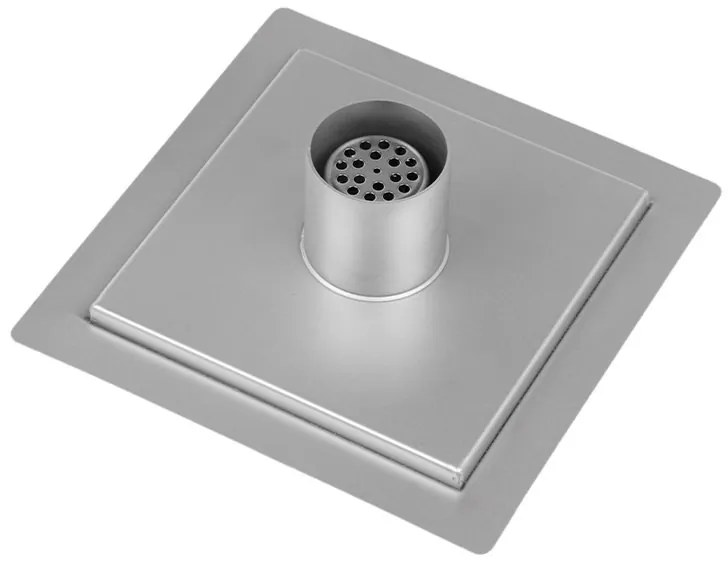 BPS-koupelny Čtvercový sprchový odtokový žlab DL08-QUBE-G3 HYD-3860 15x15 cm, satén