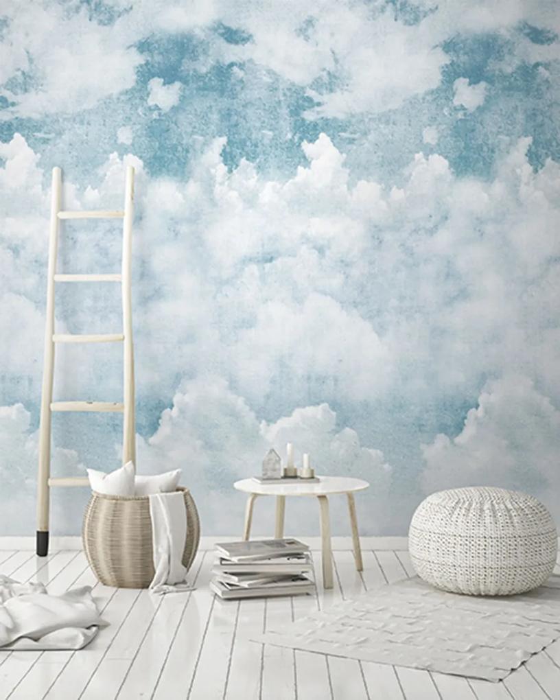 Grandeco Vliesová obrazová tapeta Blue Clouds A42501, 159 x 280 cm, Original, Murals, Grandeco rozměry 1,59 x 2,8 m