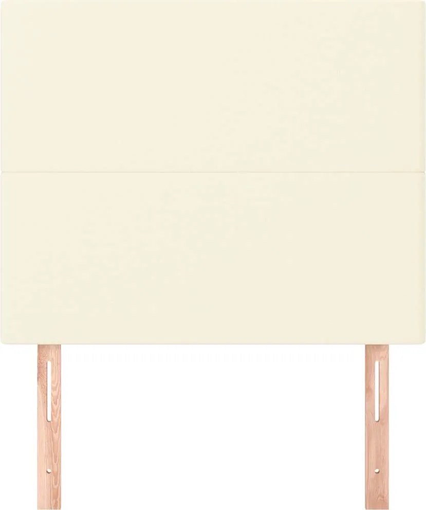 Čelo postele krémové 100x5x118/128 cm umělá kůže 3116138