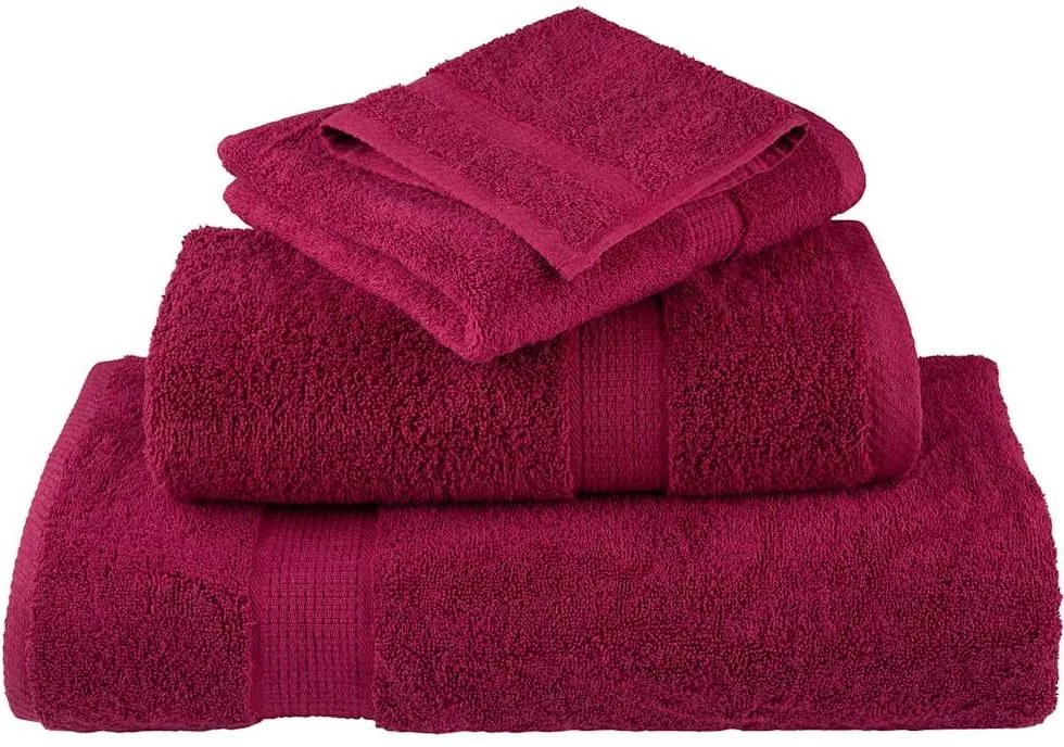Prémiové ručníky SOLUND 10 ks bordó 100x200 cm 600 g/m² 137223