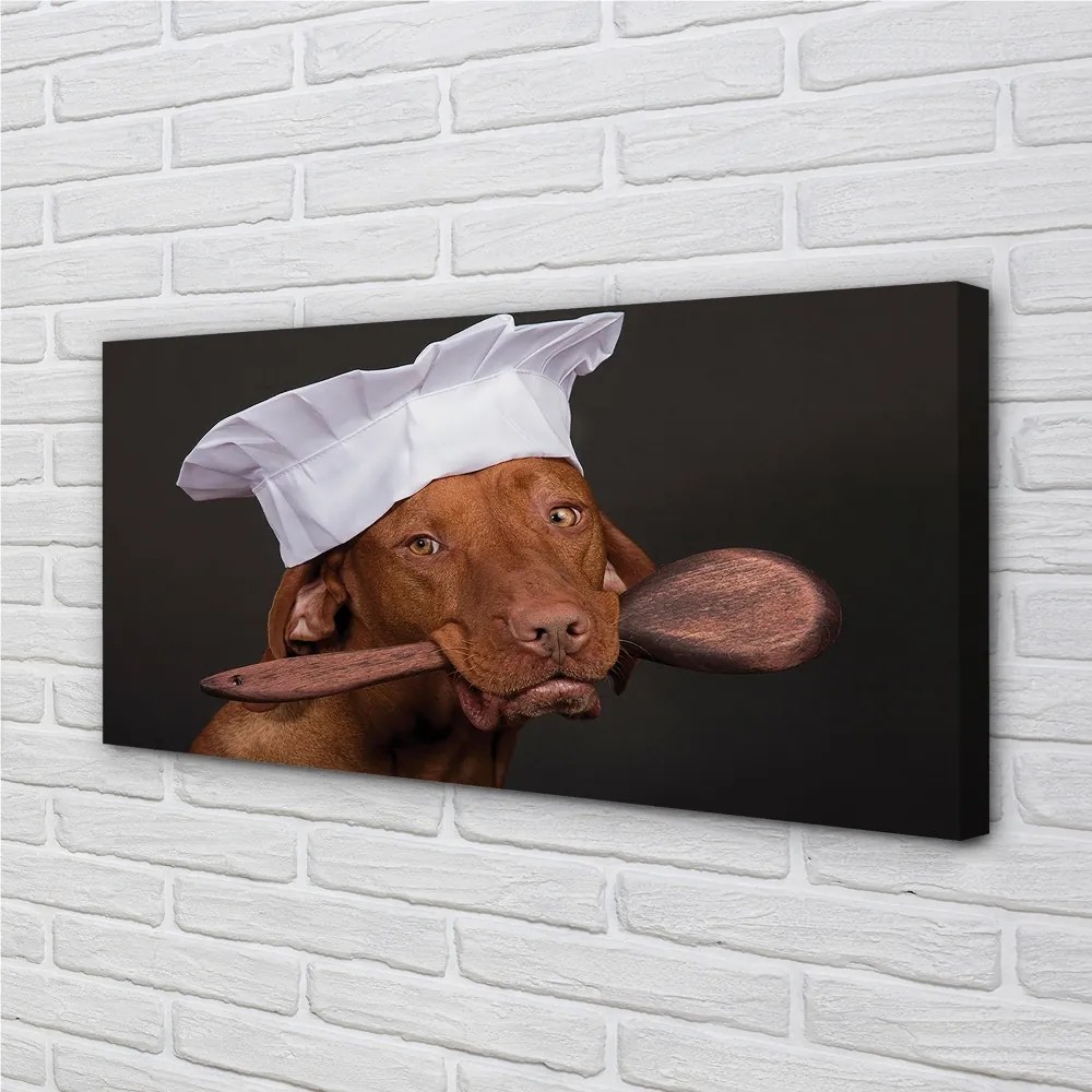 Obrazy na plátně dog chef 120x60 cm