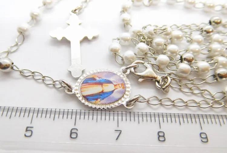 Klenoty Budín Luxusní stříbrný perlový růženec s perlami 925/1000 50cm+10cm 030198300008