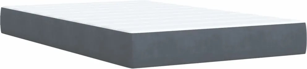Box spring postel s matrací tmavě šedá 120 x 200 cm samet 3286295