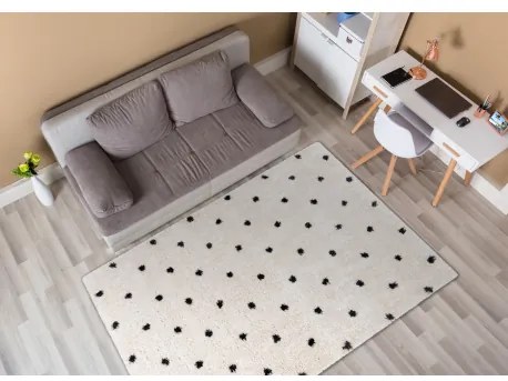 koberec FLUFFY 2370 shaggy tečky krém / antracit velikost 180x270 cm | krásné koberce cz