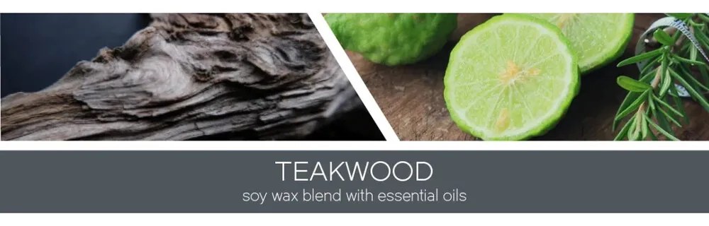 Svíčka 0,41 KG TEAKWOOD, ANTIODOR, aromatická v dóze, 3 knoty|Goose Creek