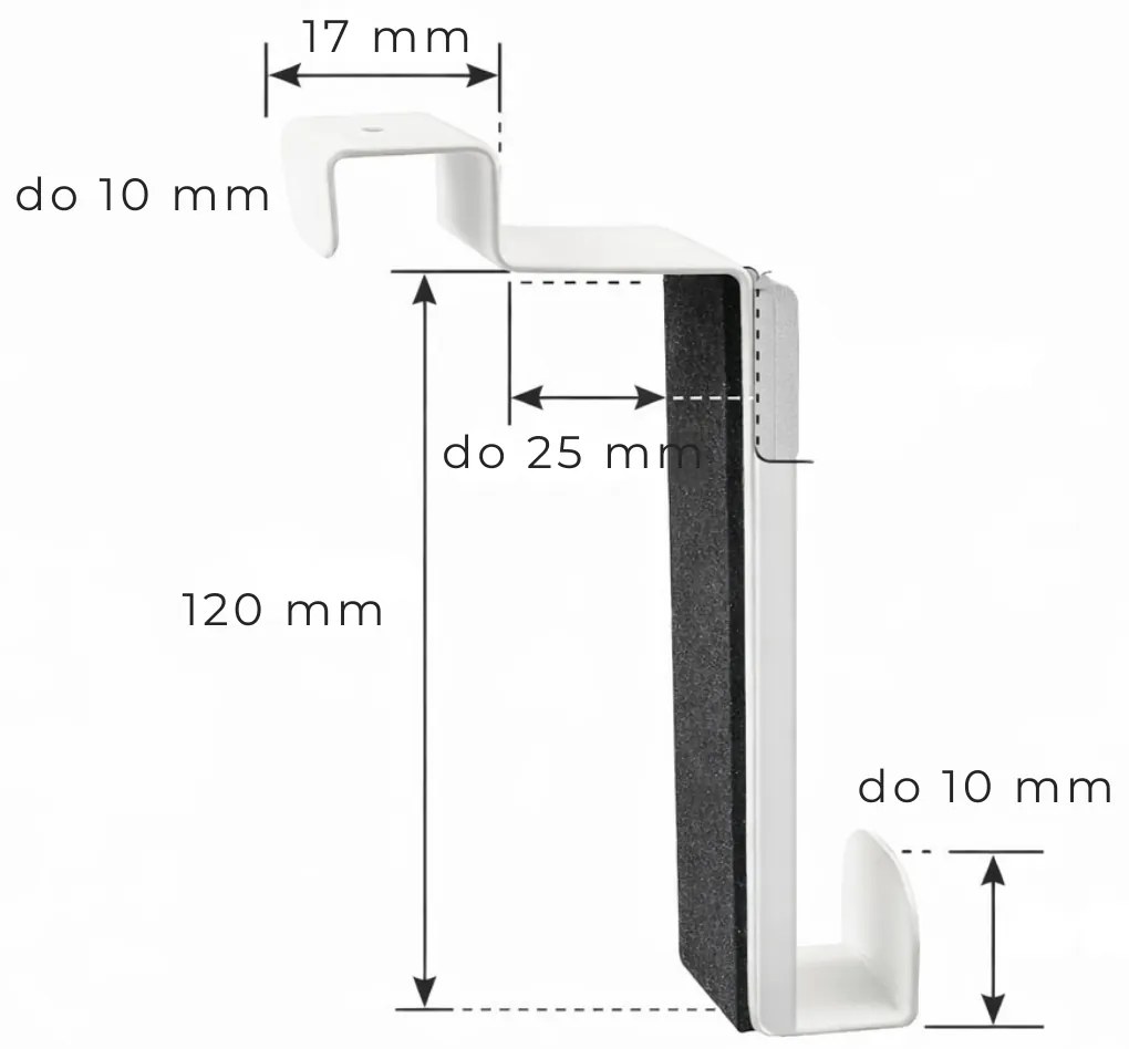usporadejto.cz Háček na dveře z vnitřní strany, DOORHOOK - černý