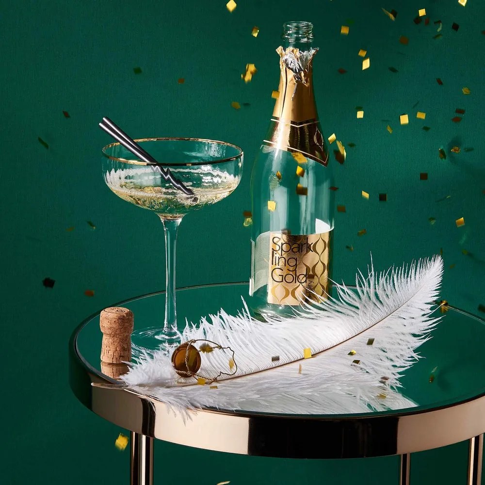 GOLDEN TWENTIES Sada sklenic na šampaňské 400 ml 4 ks