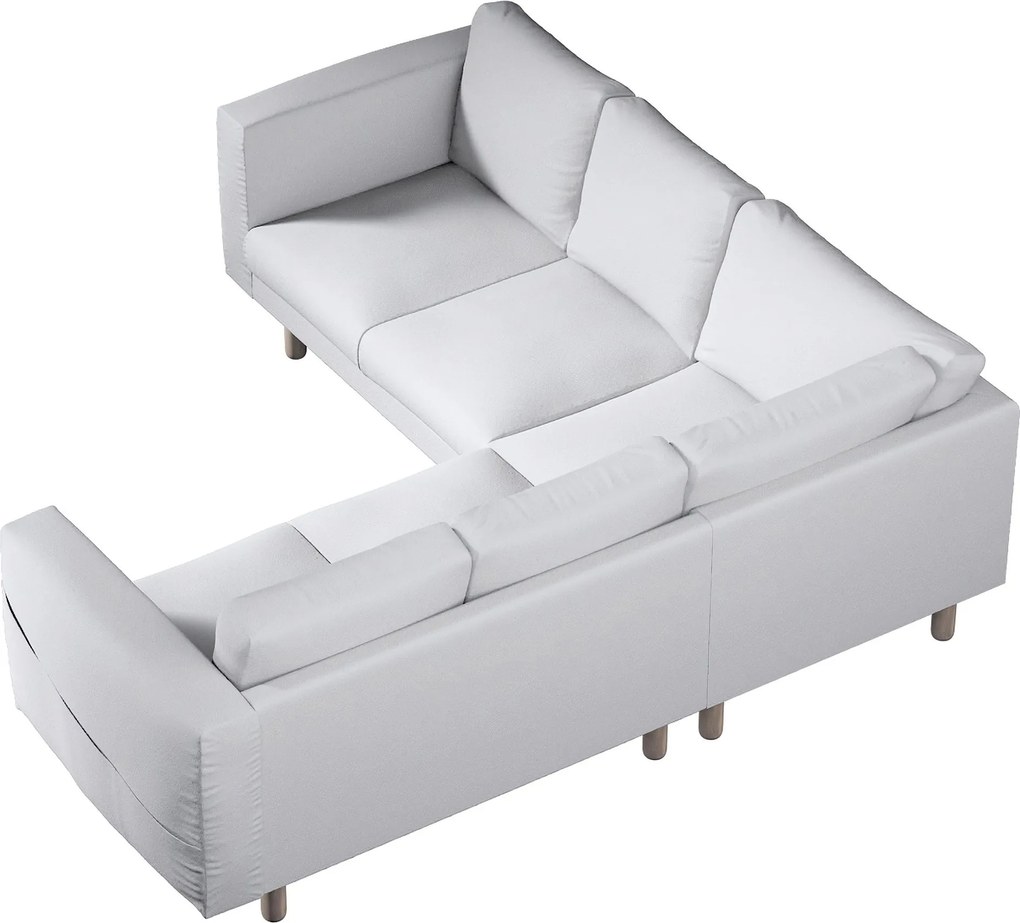 Potah na pohovku IKEA Norsborg rohová 4-místná barva bílá látka pletený vzor