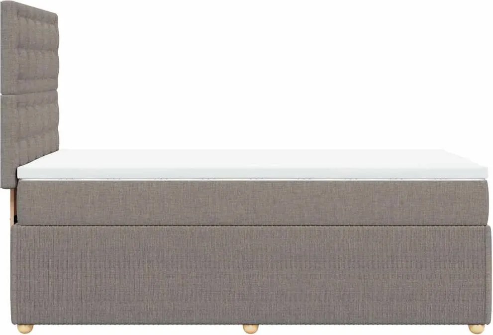 Box spring postel s matrací taupe 90x200 cm textil 3294257
