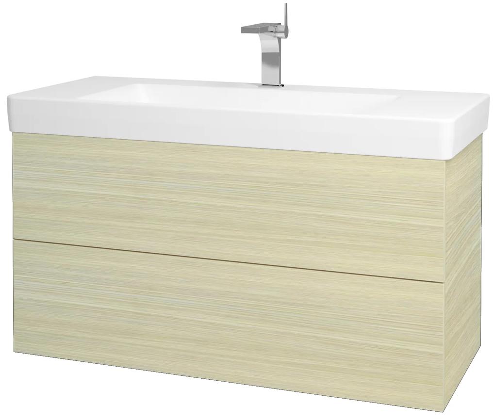 Dřevojas Koupelnová skříň VARIANTE SZZ2 105 Varianta: N01 Bílá lesk / L04 Béžová vysoký lesk