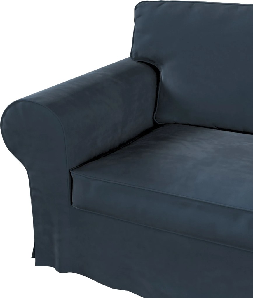 Potah na pohovku IKEA Ektorp 2-místná s lenoškou barva modrá látka lesklé, sametová
