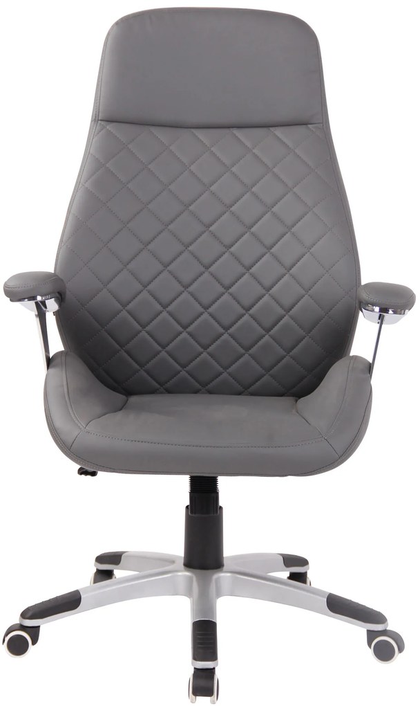 Kancelářská židle Selby - umělá kůže | šedá
