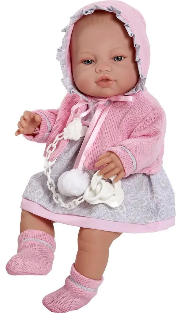 Luxusní dětská panenka-miminko Berbesa Amanda 43cm Barva: Růžová