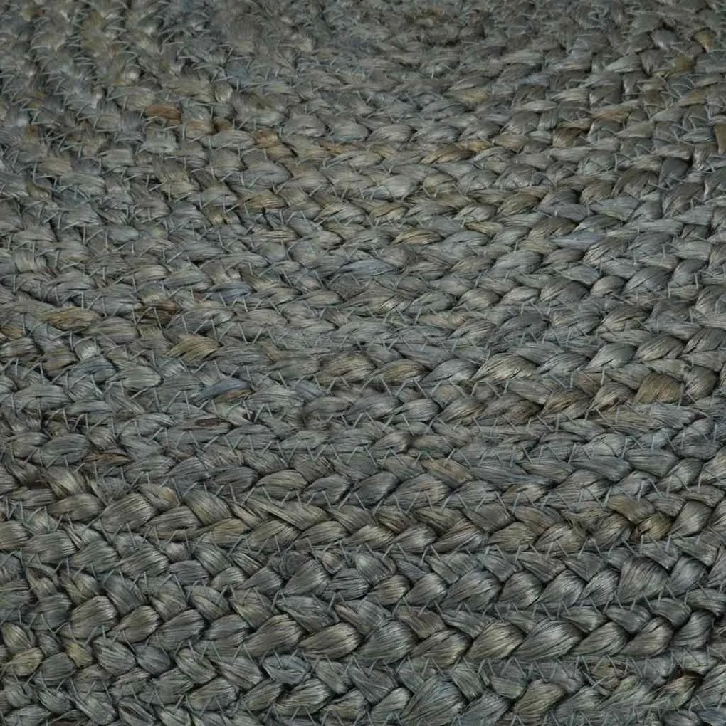 Ručně vyrobený sedací puf olivově zelený 45 x 30 cm juta 248083