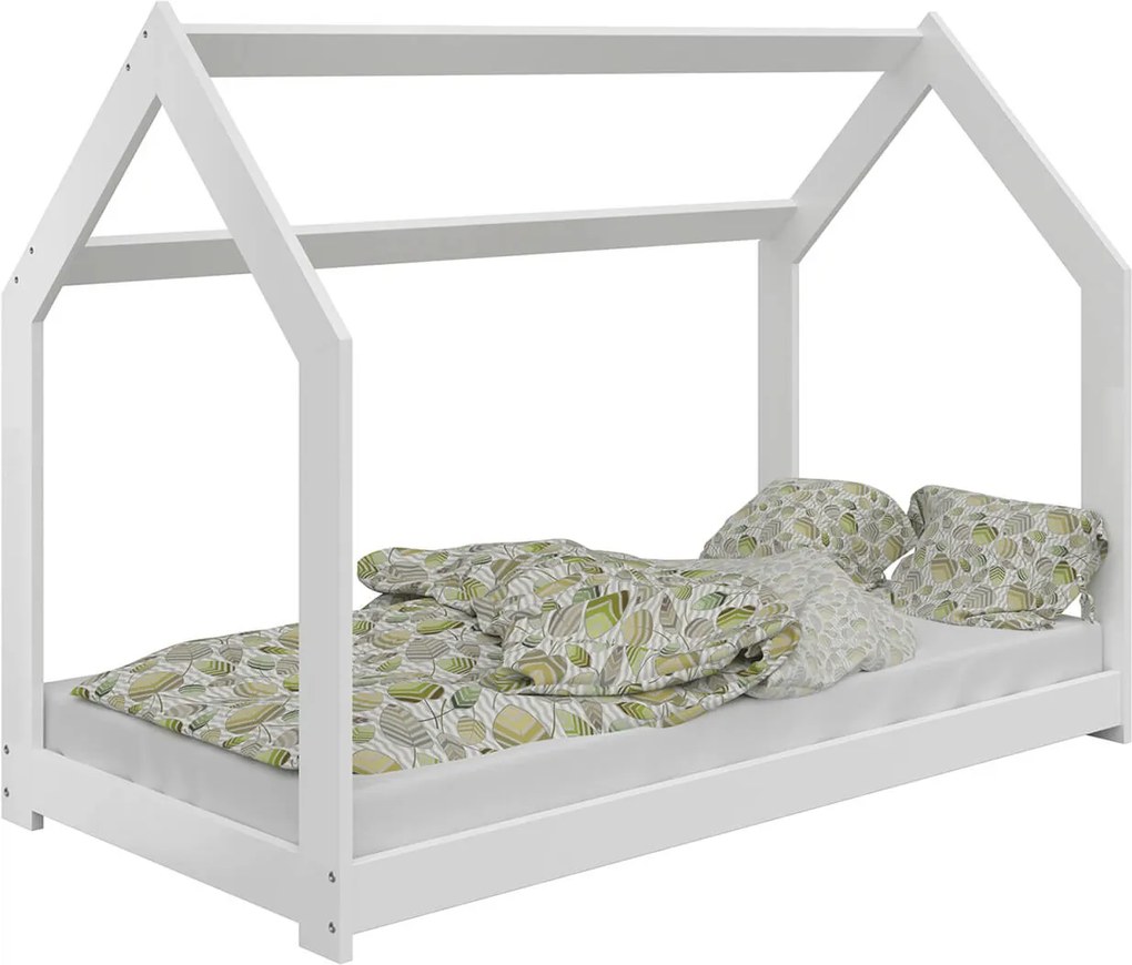 Magnat Dětská postel DOMEČEK D2 bílý 80 x 160 cm Rošt: Bez roštu, Matrace: Matrace EASYSOFT 8 cm