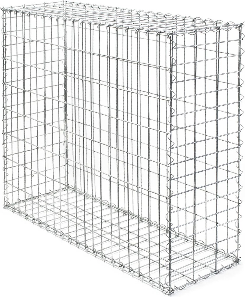 Gabionový koš Wiltec – 100 × 80 × 30 cm (61071)