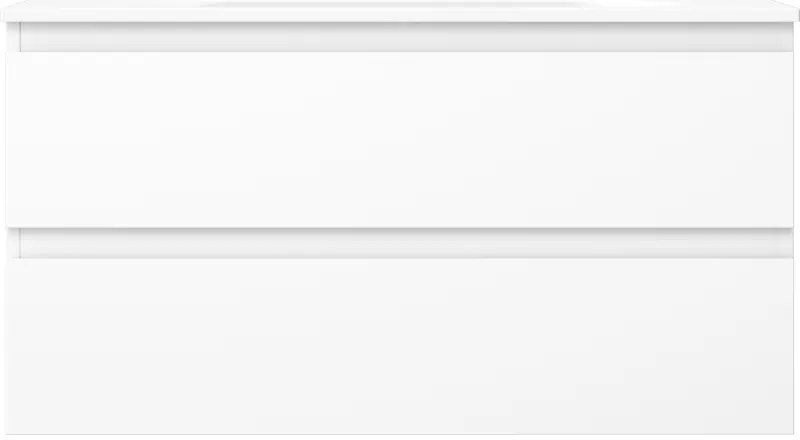 Mexen Orio, koupelnová skříňka 90 cm s umyvadlem Vela, 2 zásuvky, bílá matná, 91A10-09047-2-BFF01-W23M01