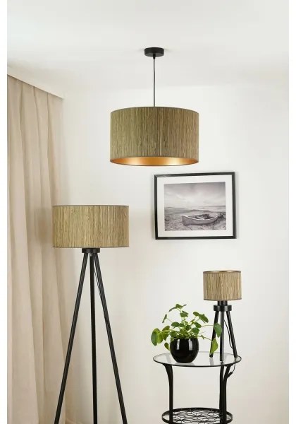 Brilagi - Stolní lampa BOSTON ROLLER 1xE27/15W/230V hnědá/zlatá