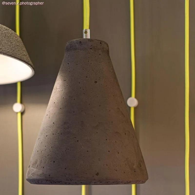 creative cables Industriální keramické stínidlo pro závěsné lampy Barva komponentu: Betonový efekt