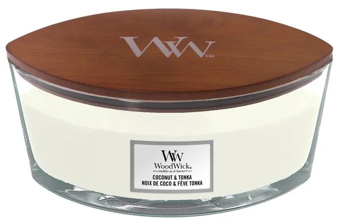 WoodWick - Coconut & Tonka, svíčka loď 453.6 g