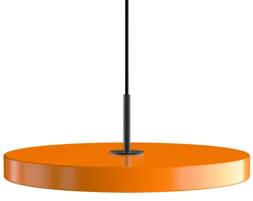 Umage 2423+4173 Asteria medium, závěsné svítidlo oranžová/černá, LED 16W, 3000K průměr 43cm