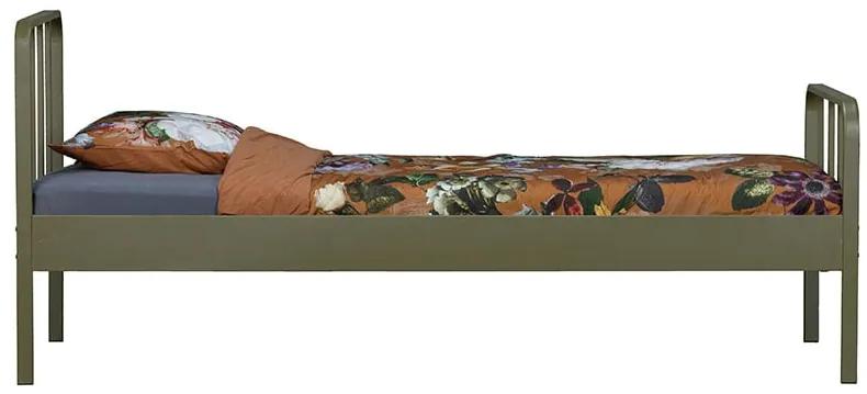 Ocelová postel mees 90 x 200 cm zelená MUZZA