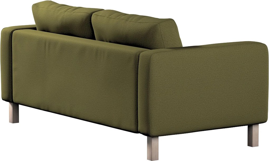 Potah na pohovku IKEA Karlstad 2-místná, nerozkládací, krátký barva zelená látka pletený vzor