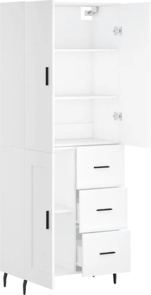 Skříň highboard bílá 69,5 x 34 x 180 cm kompozitní dřevo 3196027