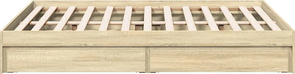 Rám postele se zásuvkami dub sonoma 140x190 cm kompozitní dřevo 3280687