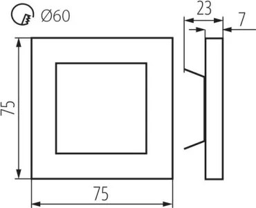 Orientační svítidlo 12V Kanlux APUS LED B-NW 4000K neutrální bílá 26538